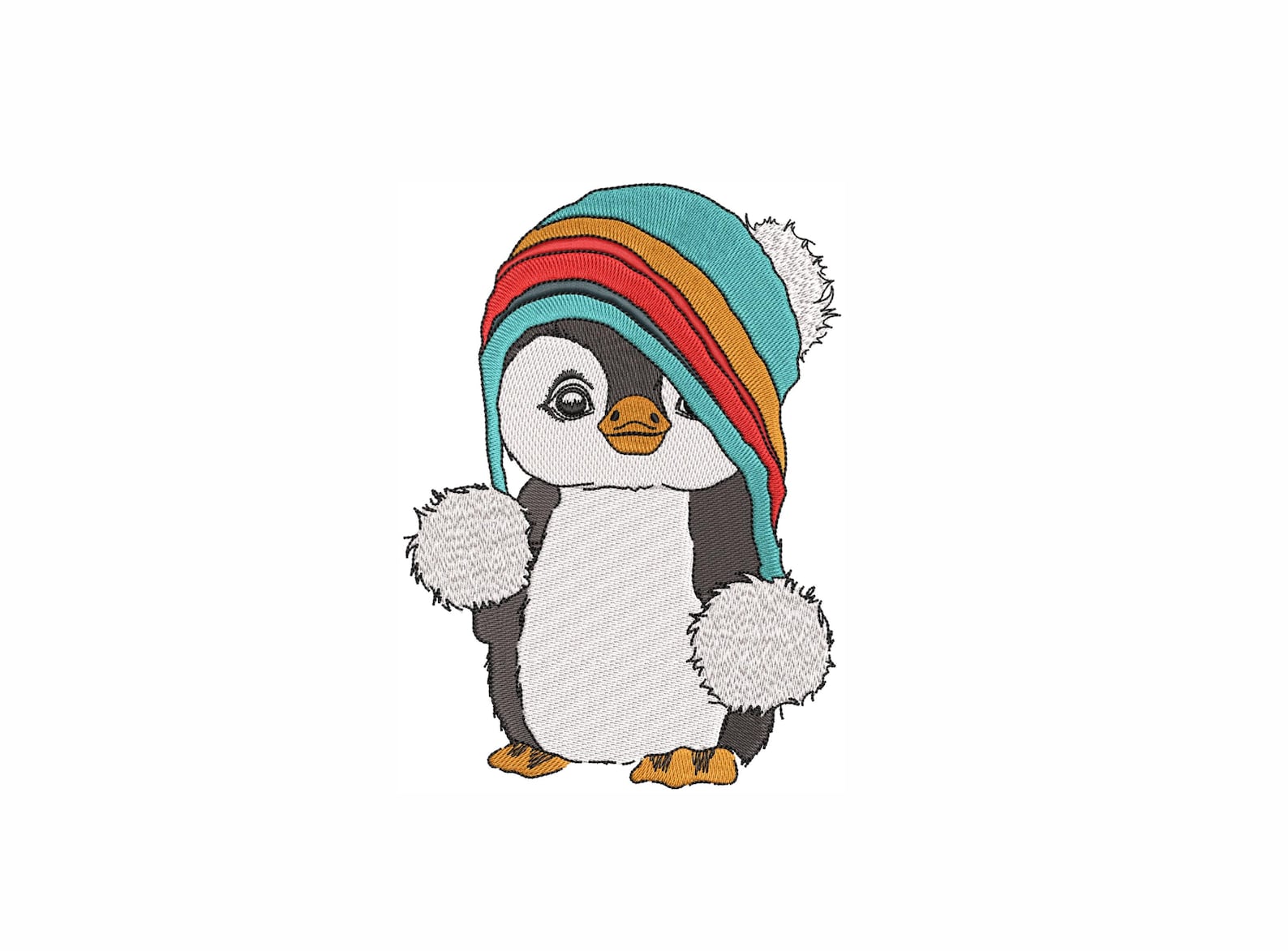 Penguin Machine Embroidery Design. 4 Sizes. Winter Animals Embroidery ...