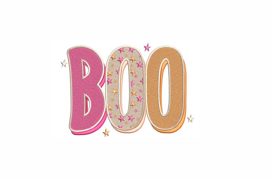 Boo Machine Embroidery Design. 4 Sizes. Halloween Embroidery Design ...