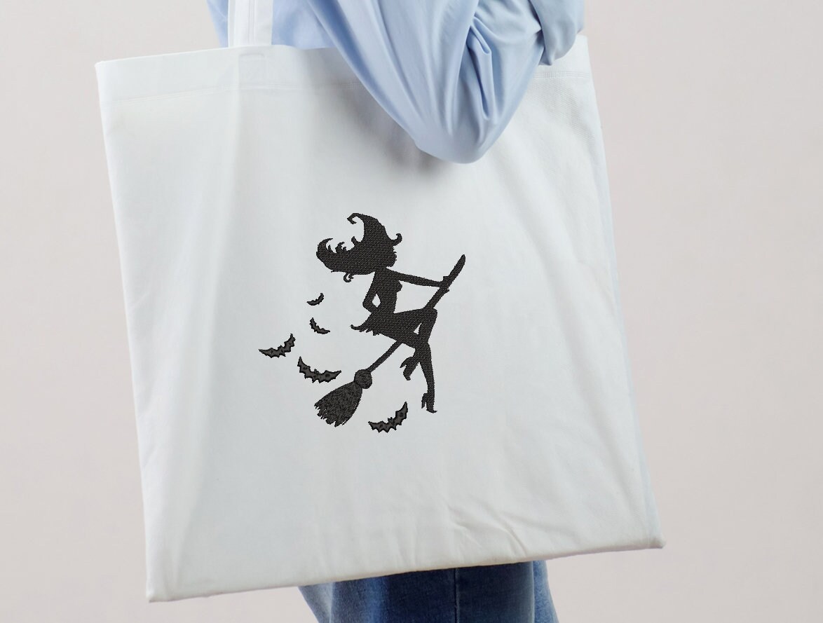 Witch Machine Embroidery Design. 5 Sizes. Halloween Embroidery - Etsy