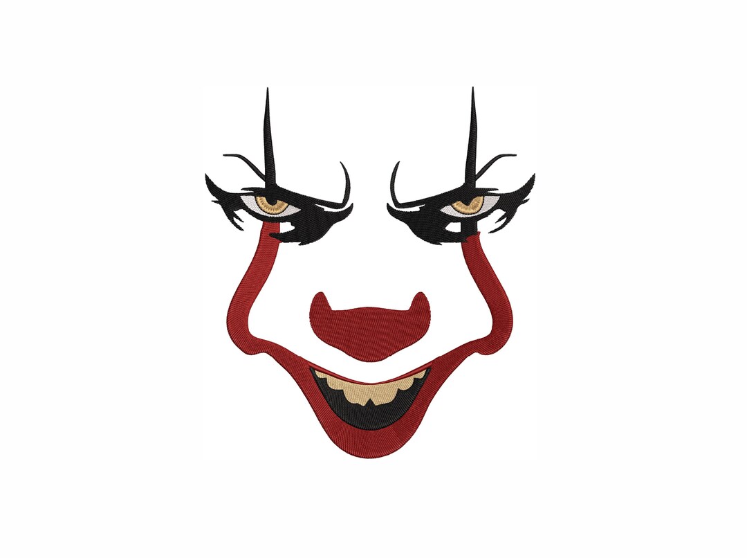 Halloween Horror Face Machine Embroidery Design. 7 Sizes. Creepy Horror ...