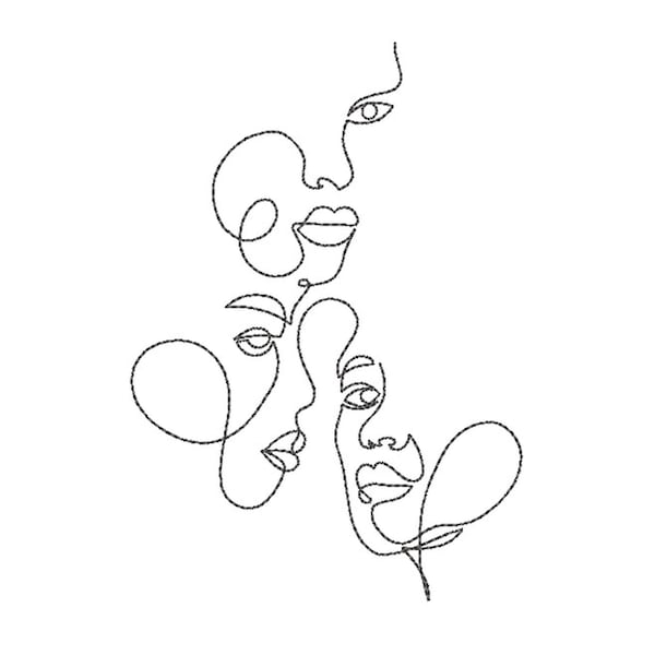 One Line Embroidery - Etsy