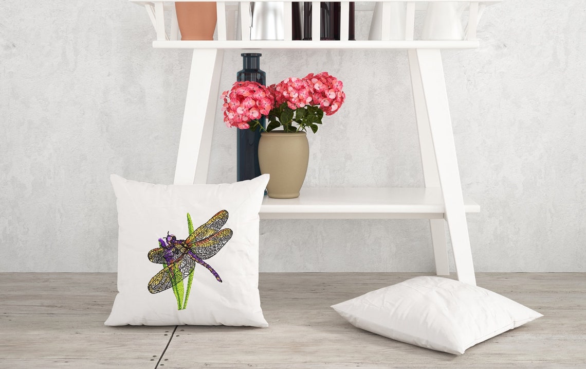 Dragonfly Machine Embroidery Design. 5 Sizes. Insects Embroidery Design ...