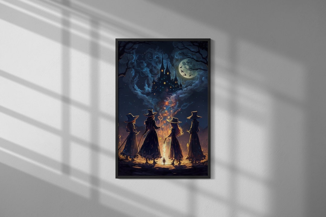 Coven of Witches/dark Fantasy Art/digital Print/digital Art of Witches ...