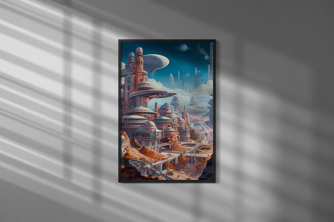 Emerald City/futuristic Print/futuristic City Print/printable ...