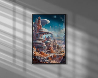 Printable Wall Art Futuristic Cityscapes - Etsy