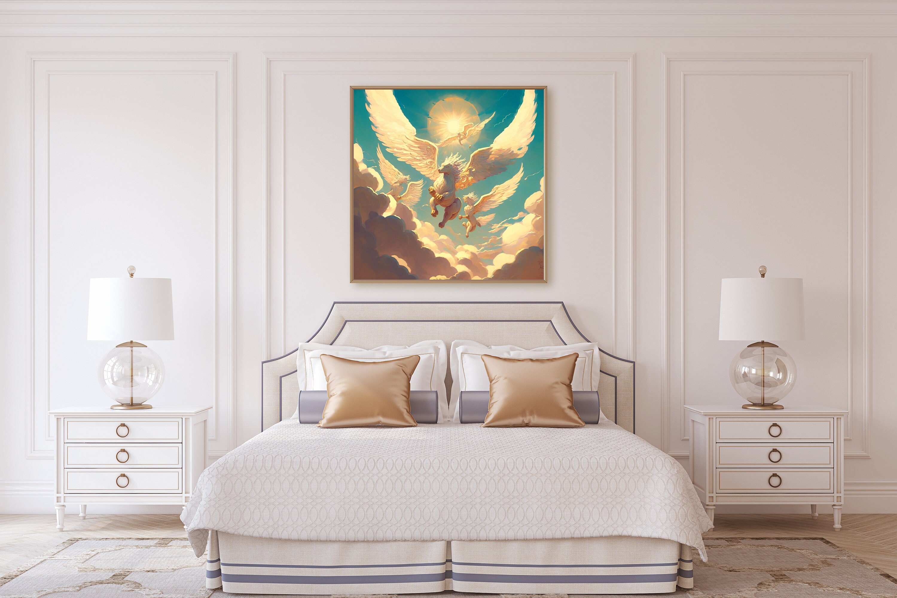 Angelic Horses/horse Art/digital Horse Art/printable Horse Art/horse ...