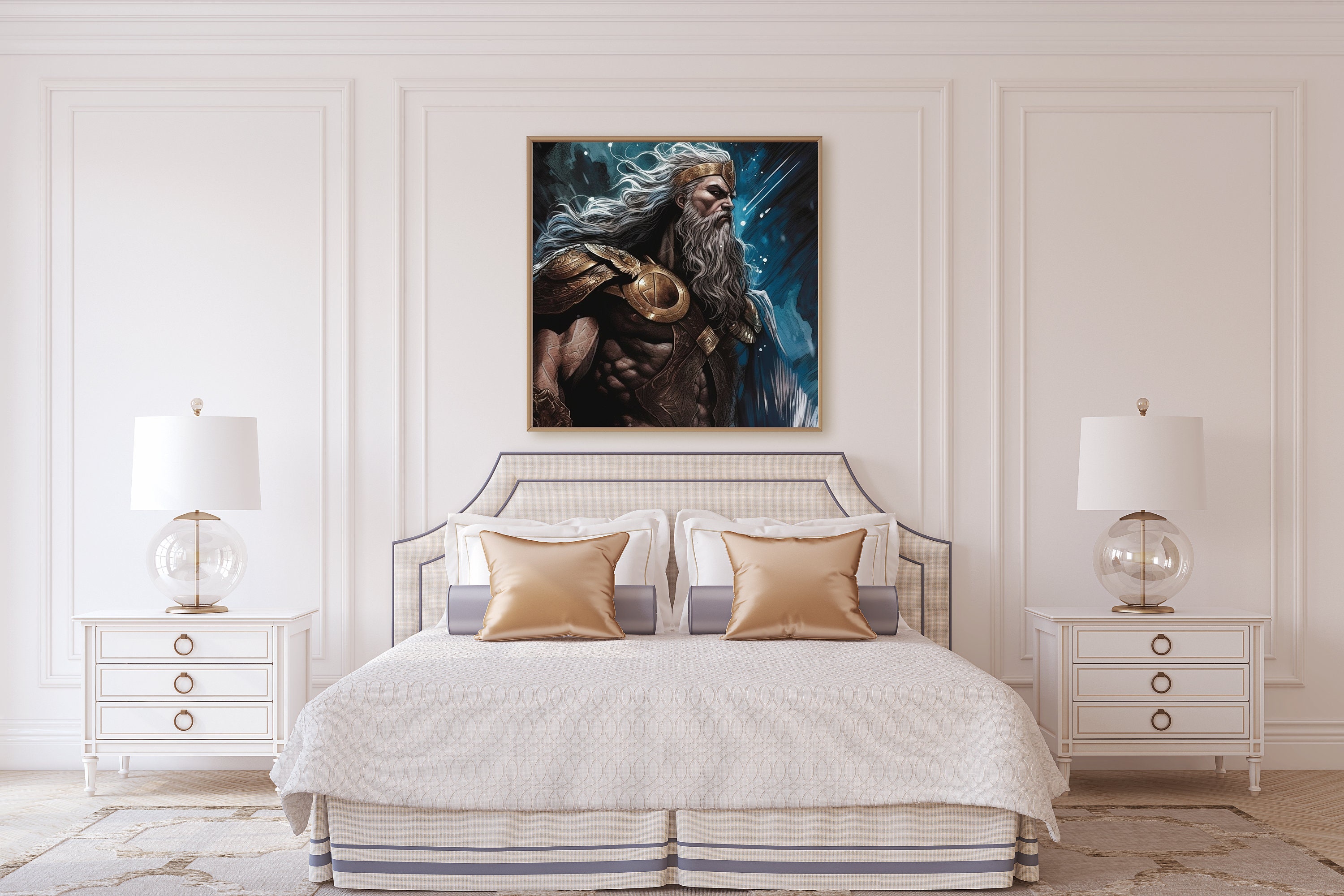 Poseidon Print/poseidon Portrait/greek God Print/greek Mythology Art ...