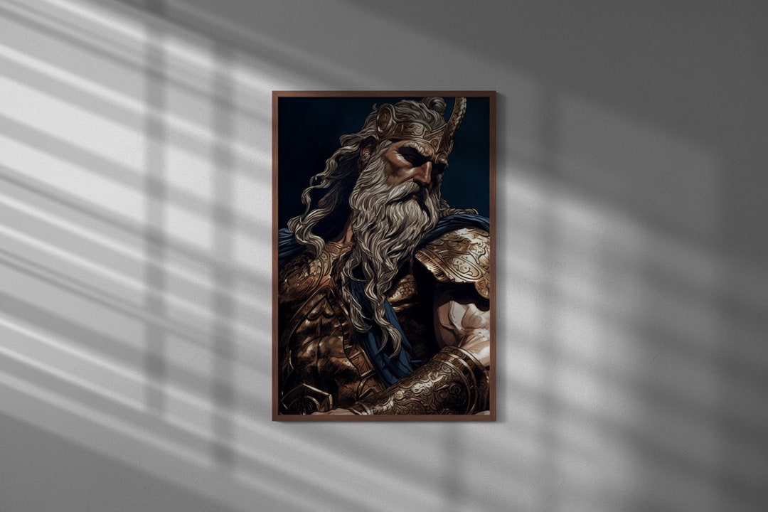 Zeus/greek Mythology/greek God Art/greek Mythology Print/zeus Print/god ...