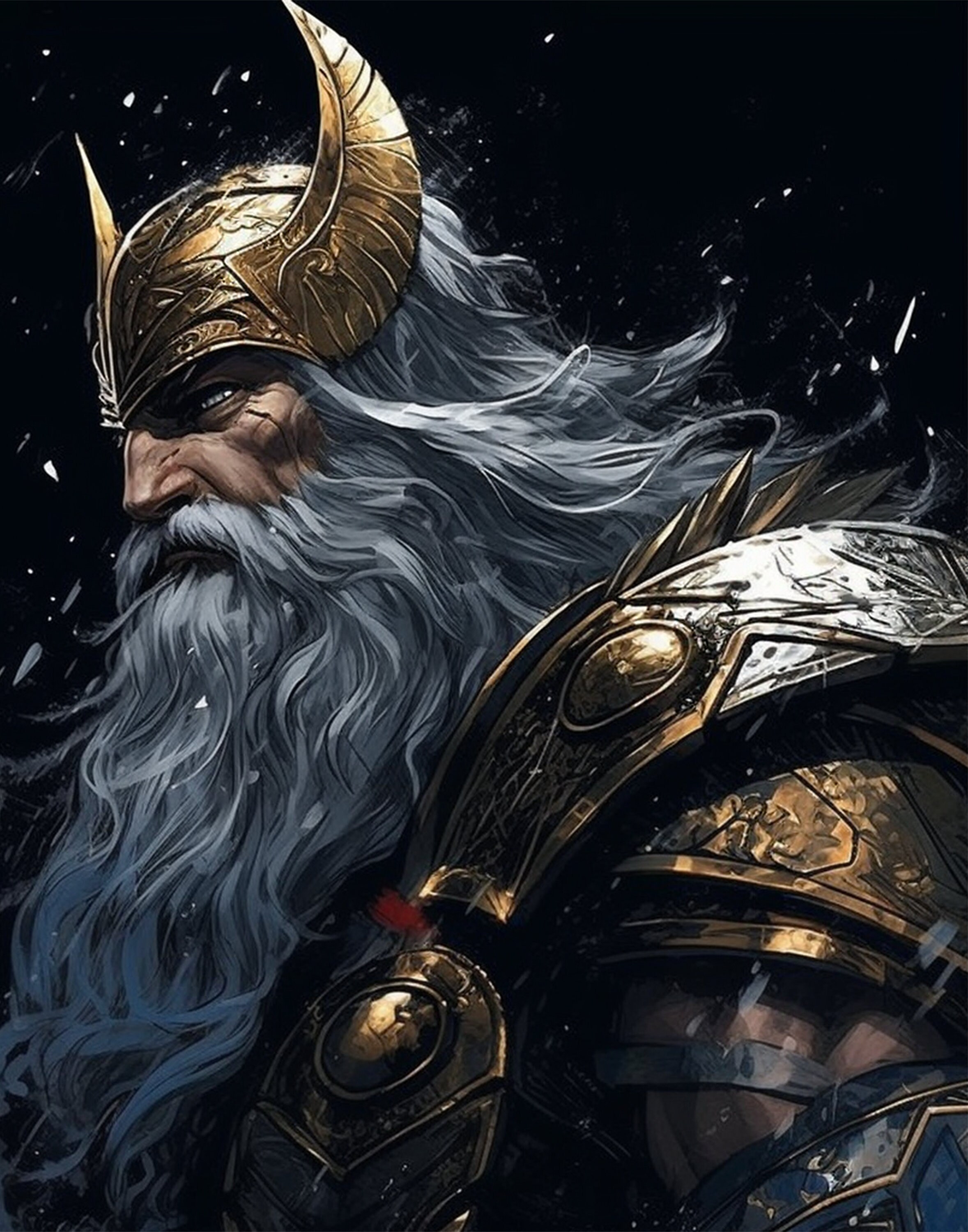 Odin/odin Print/odin Portrait/odin Wall Art/odin Poster Art/norse ...
