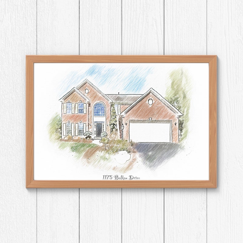 Custom House Drawing - Etsy