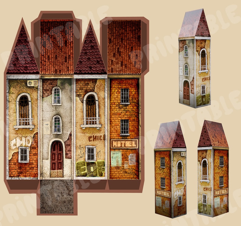 Motel 3D House - Etsy