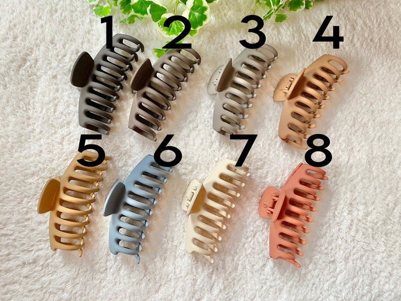 Large Strong Spring Hair Claws Matte Nonslip Spiral Claw Clips Barrette ...