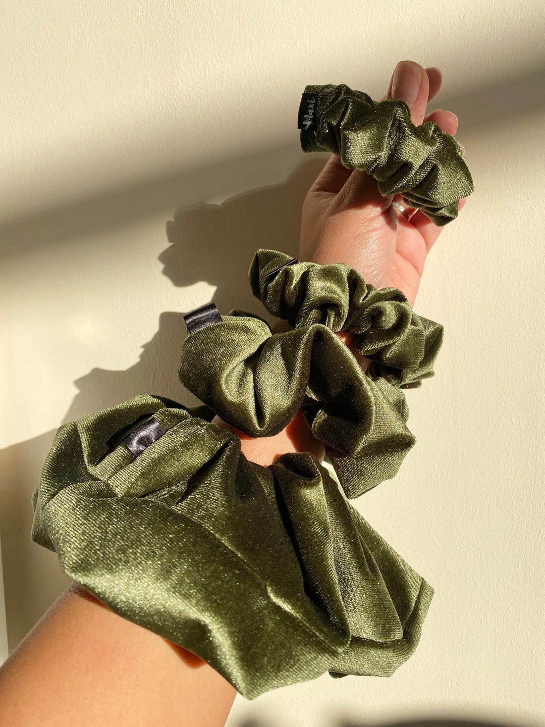 Sage Green Giant Scrunchy Large Velvet Jumbo Scrunchies Gift for Her ...