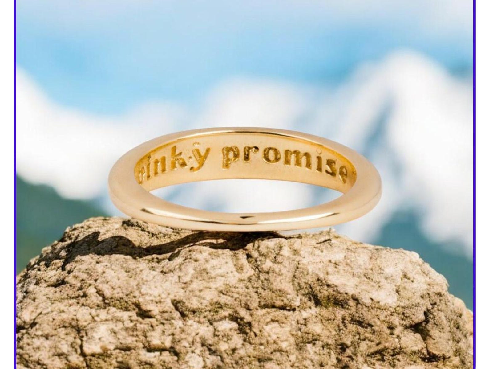 Charming 14k Solid Gold Pinky Promise Ring - Symbolic and Elegant ...