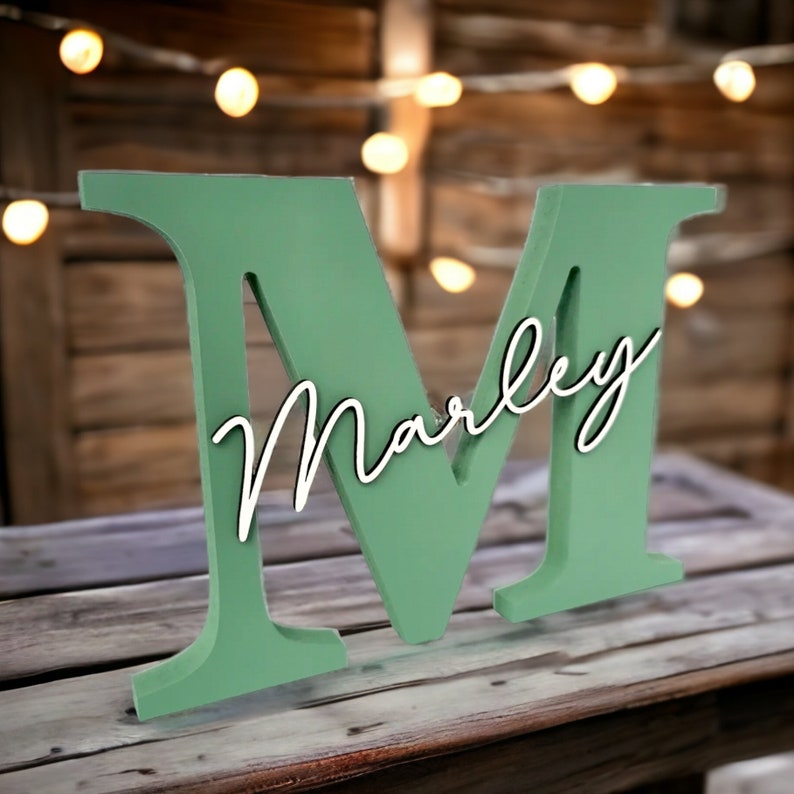 Personalised Freestanding Letter With Name Initial Letters - Etsy UK