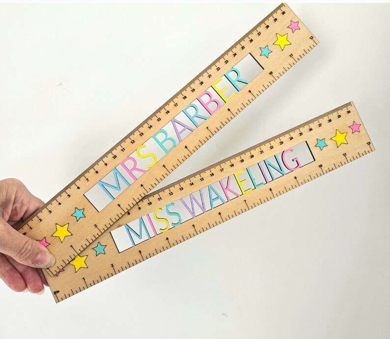 Personalised Ruler, Back to School, Wooden Ruler, Teachers Gifts ...