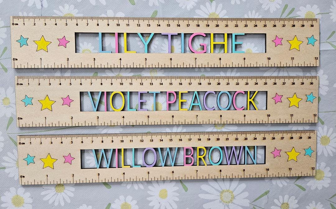 Personalised Ruler, Back to School, Wooden Ruler, Teachers Gifts ...