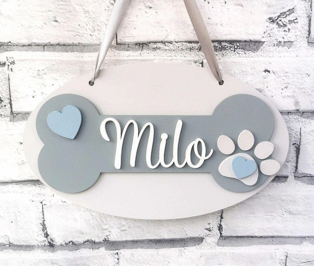 Personalised Dog Sign, Puppy Gifts, Dog Name Plaque, Dog Lover, Doggy ...