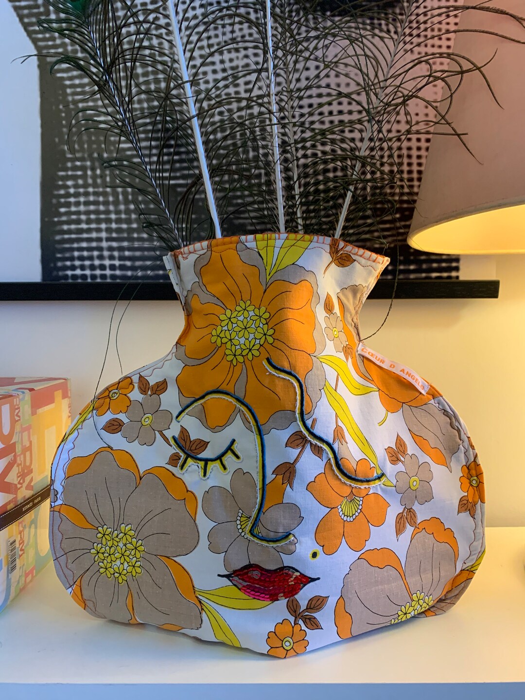 Vintage Fabric Vase Cover - Etsy