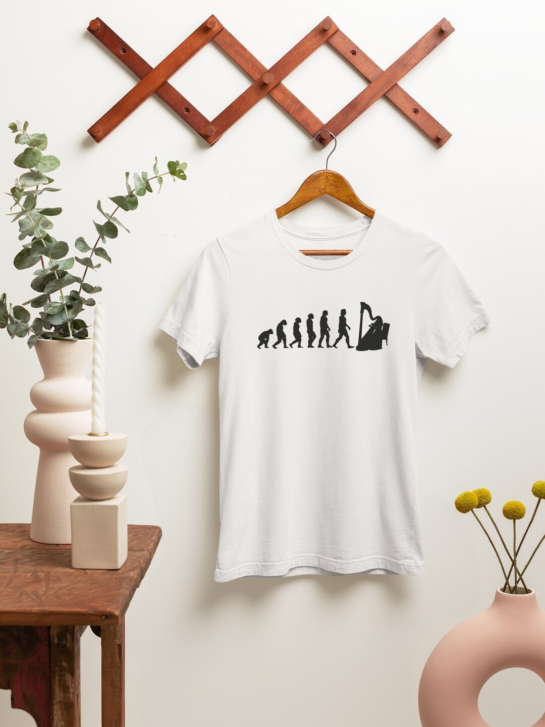 Human Evolution Silhouette Harp Tshirt, Science Shirt, Evolution T ...