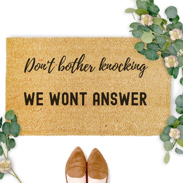 Rude Door Mat - Etsy