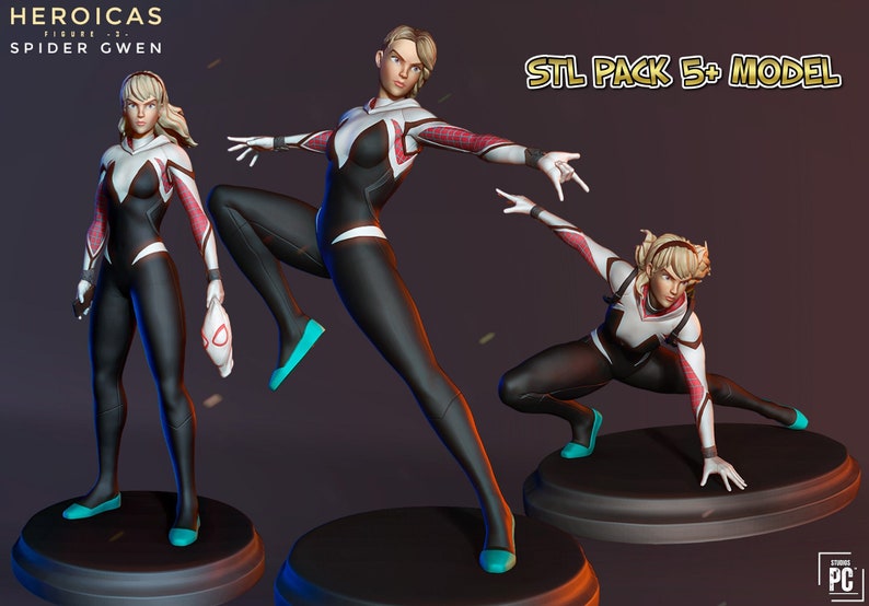 Spider Gwen 3D Printer STL Files High Quality - Etsy Australia