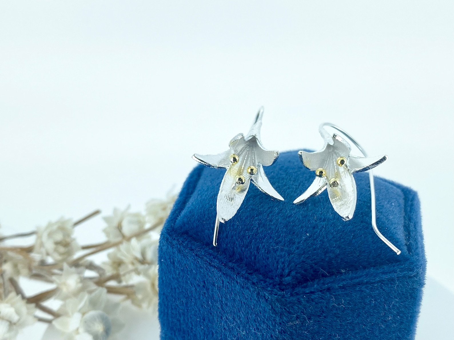 Sterling Silver Fuchsia Earrings, Gift for Her, Dangle Earrings, Nature ...