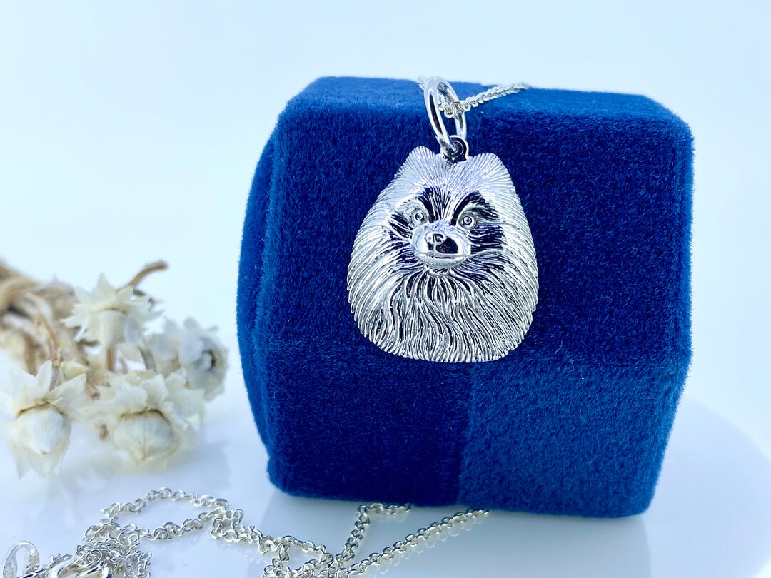 Pomeranian Husky Necklace, Sterling Silver Pomsky Pendant, Dog Lover ...