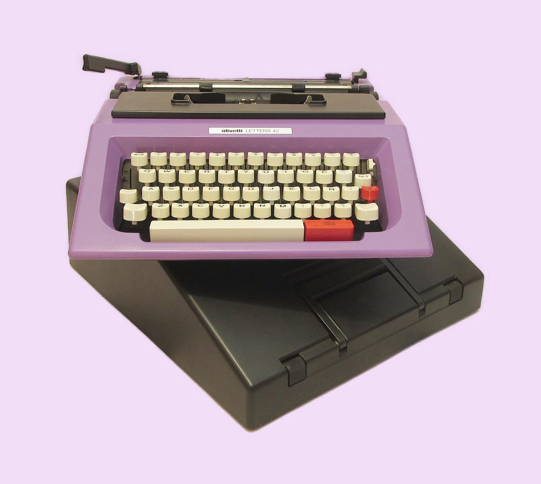 LIMITED EDITION Olivetti Lettera 42 Typewriter Purple, Vintage ...