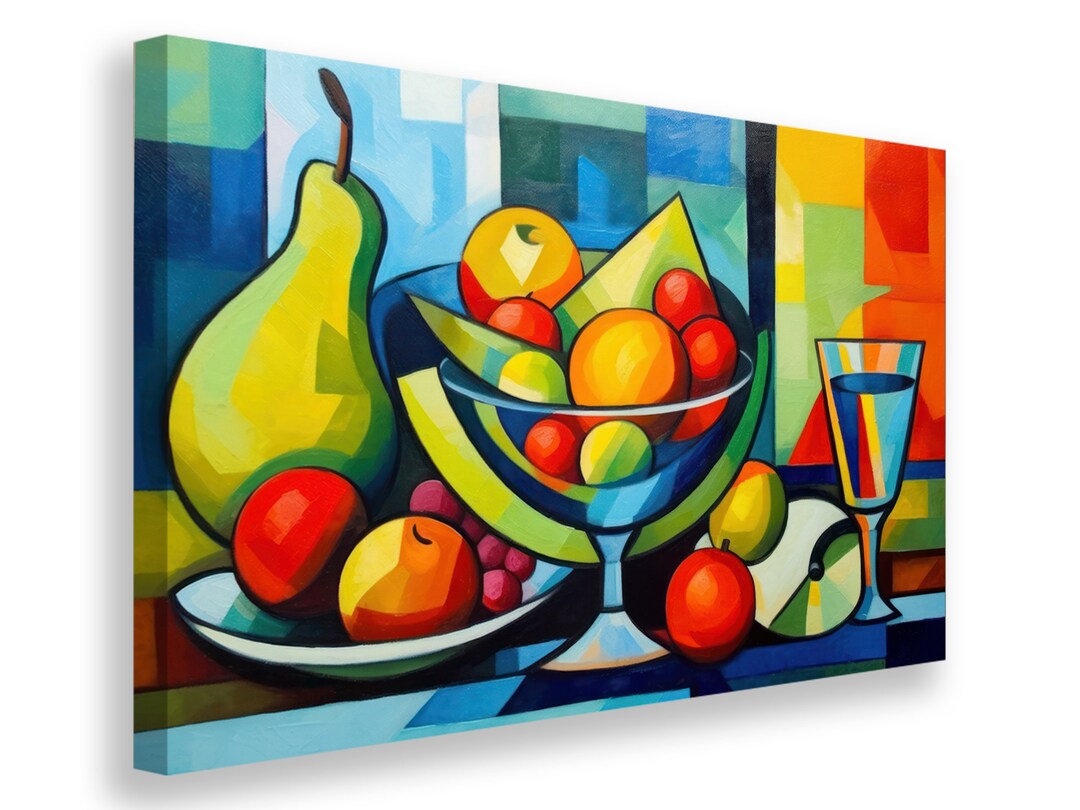 Fruit, Wall Decoration, Canvas Painting, Print, Cubism, Fruit Art, Art ...