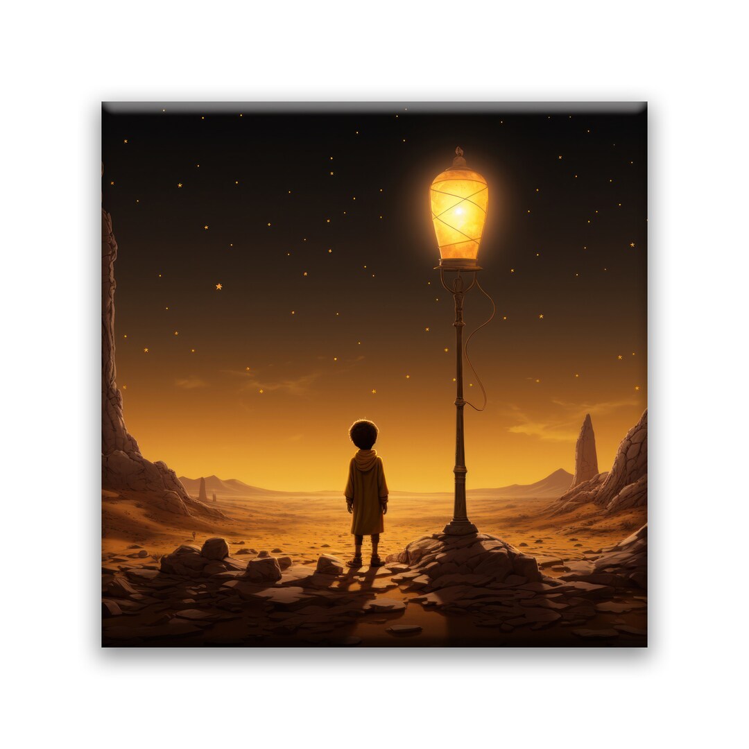 The Lamplighter Painting for Children Wall Art Children's Room Childish ...