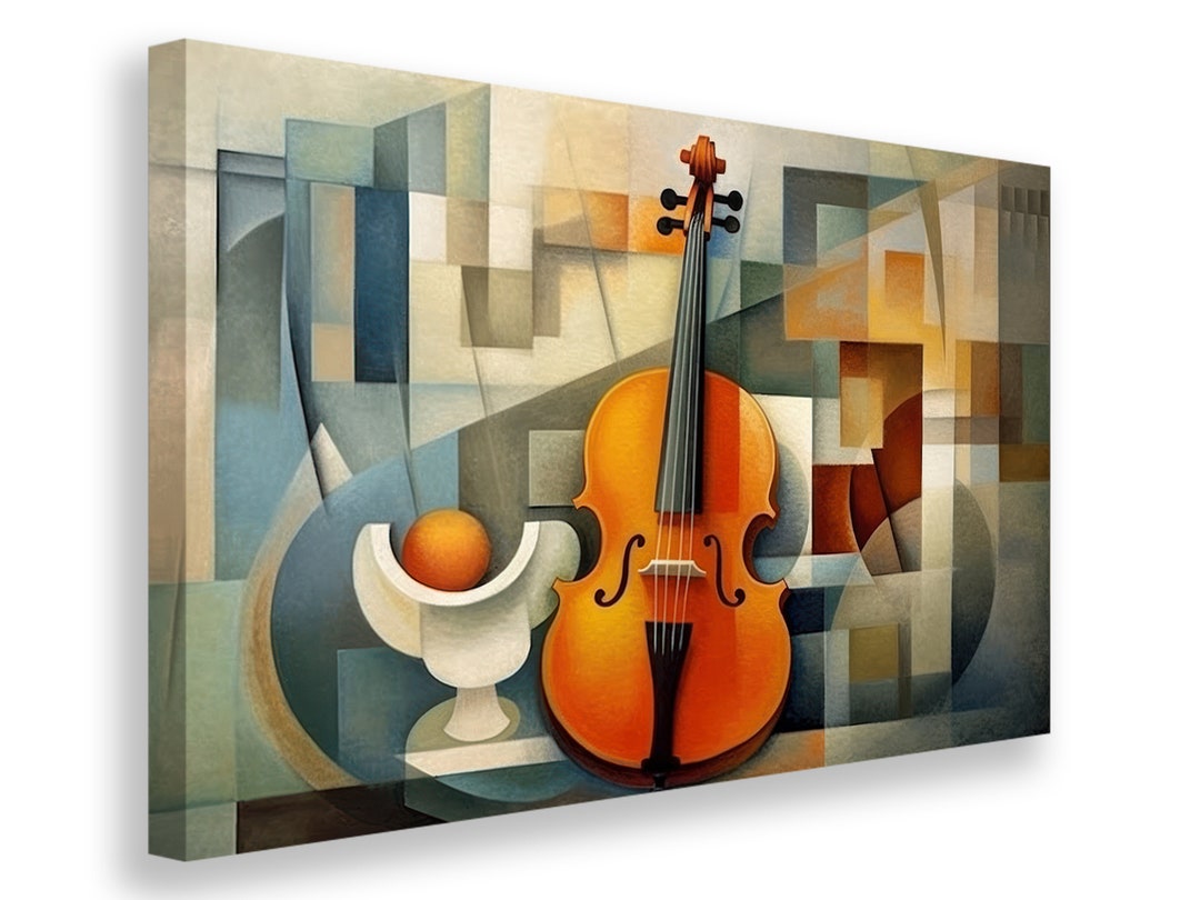 The Violin and the Apple, Cubist Art, Wall Art, Interior Decoration ...