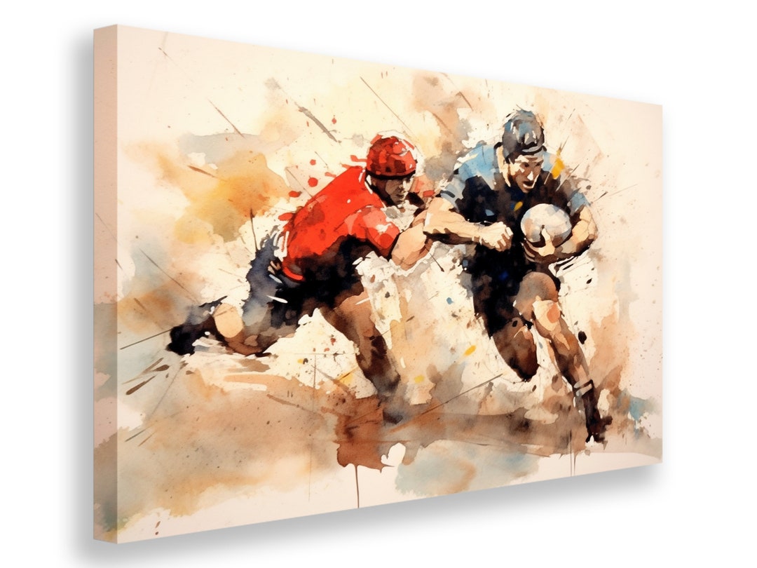The Elegance of Rugby Wall Art Sports Wall Decoration Oval Balloon ...