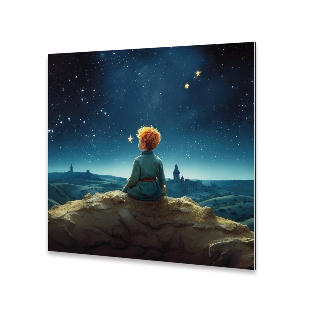 Naive Art for Children, Representation of the Little Prince Printed on ...