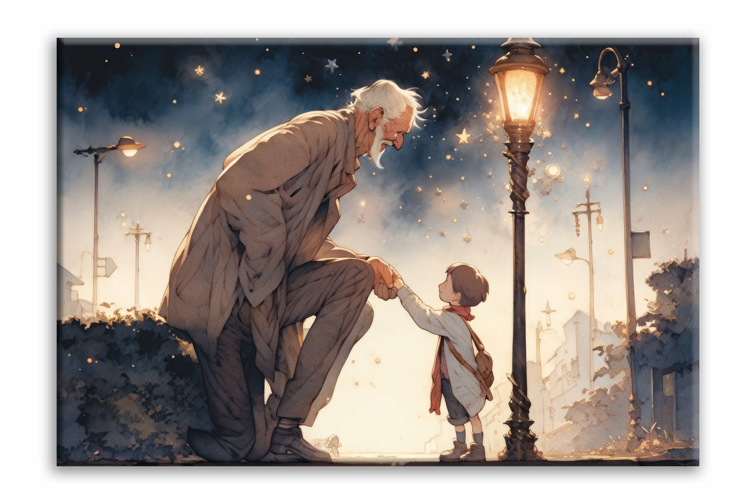 The Lamplighter and the Little Prince | Moving Wall Art | Special Gift ...