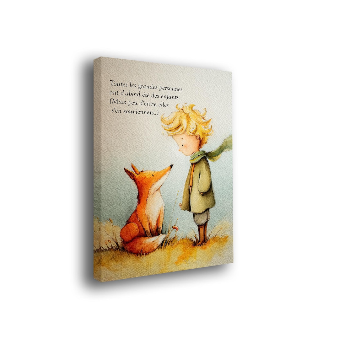 Little Prince and Fox Picture With or Without a Quote – Poetic Poster ...