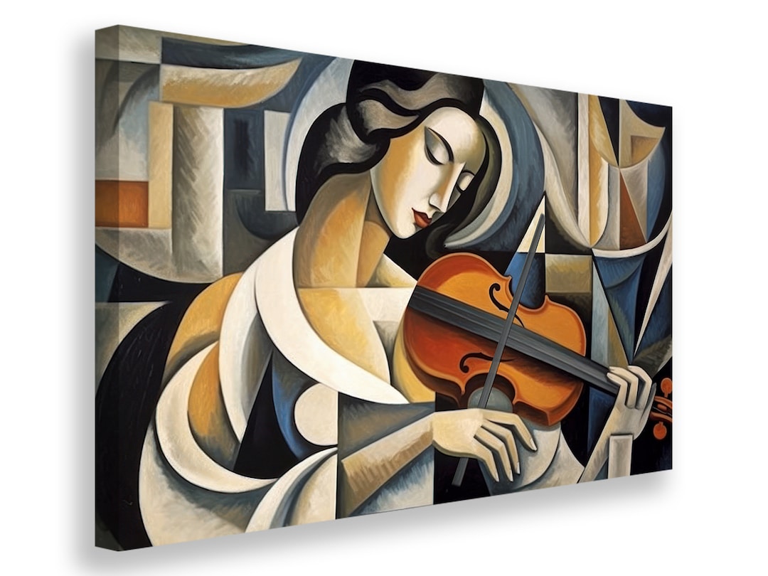 Cubist Violin, Cubism, Printed Painting, Wall Art, Home Decor, Music ...