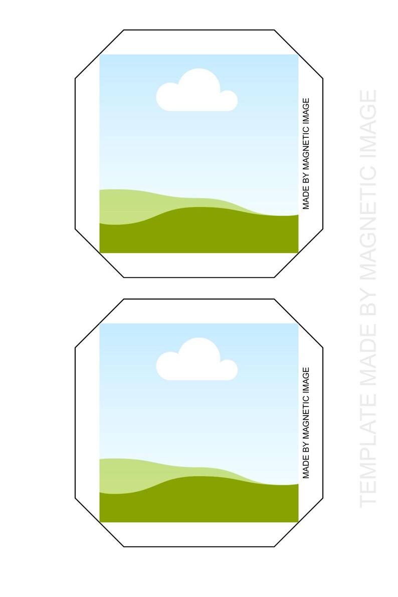 2x2" Magnet Template for 4x6" Photo Paper - Canva Template - Etsy