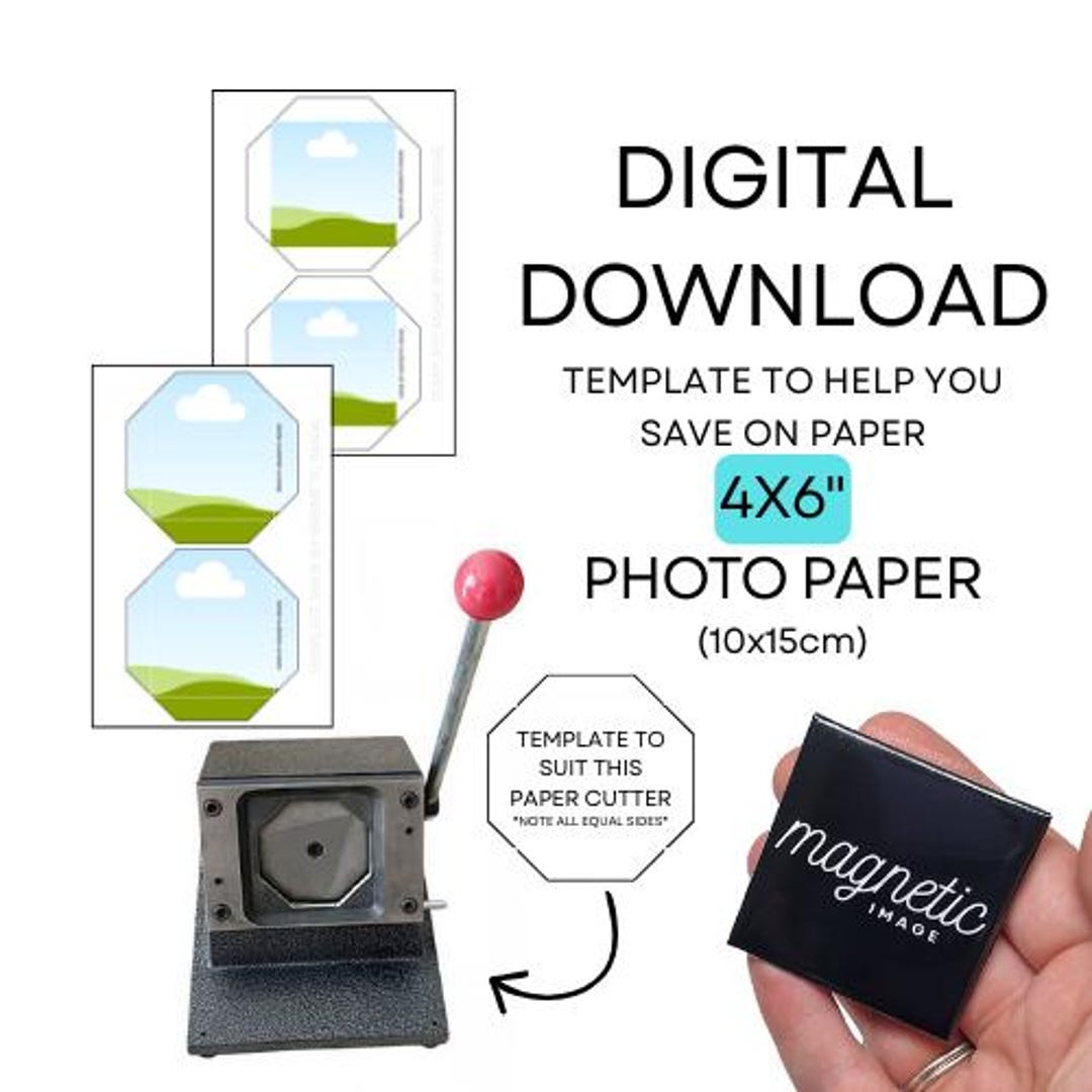 2x2" Magnet Template for 4x6" Photo Paper - Canva Template - Etsy
