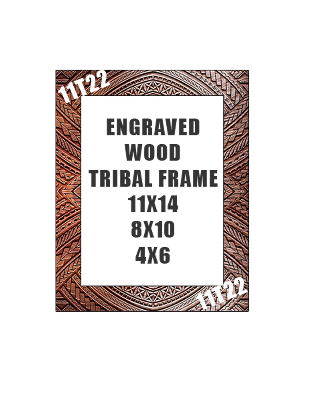 Samoan Engraved Tribal Wood Frame - Etsy
