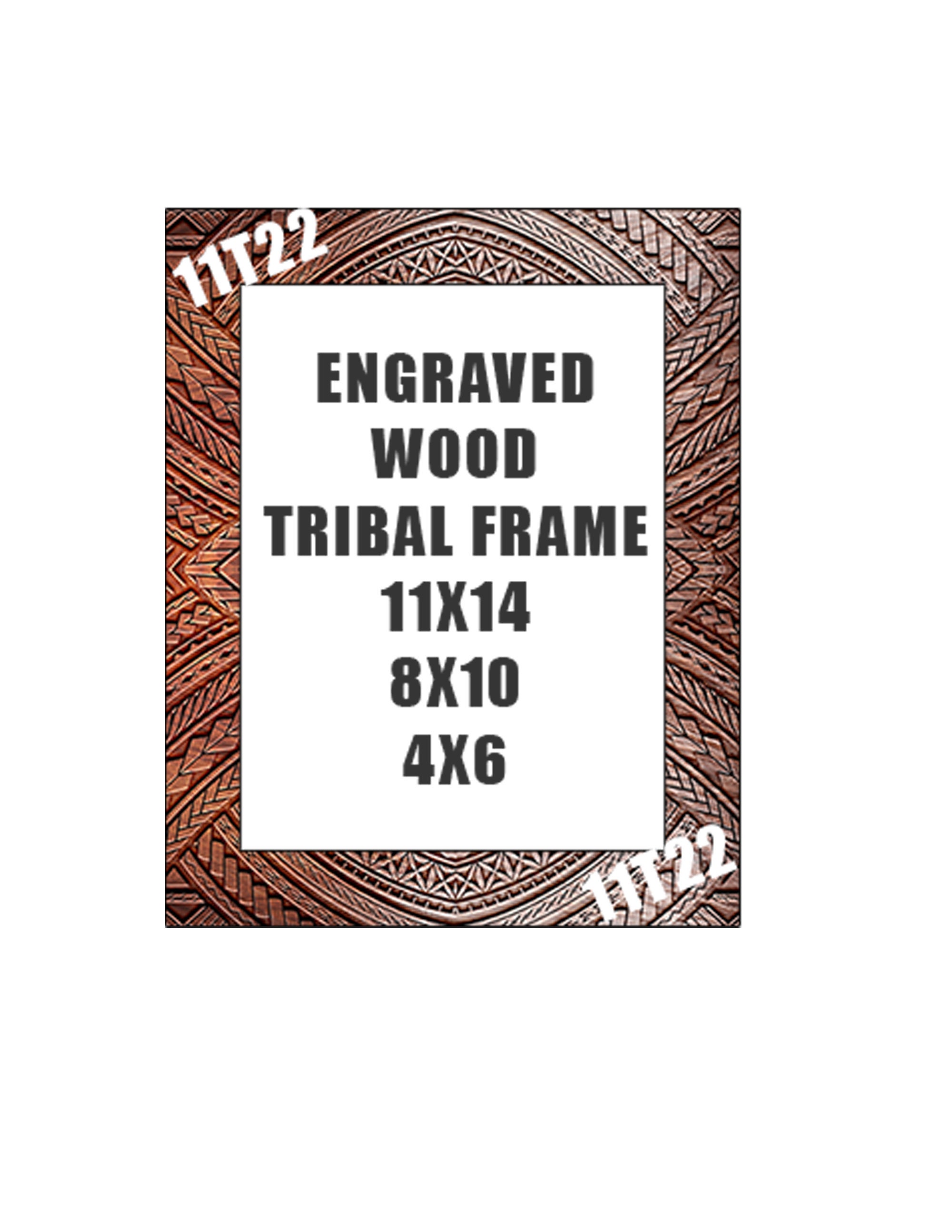 Samoan Engraved Tribal Wood Frame - Etsy