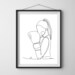 Line Art Woman Boxing Digital Wall Art Boxing Sport Wall Art - Etsy