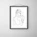 Line Art Woman Boxing Digital Wall Art Boxing Sport Wall Art - Etsy