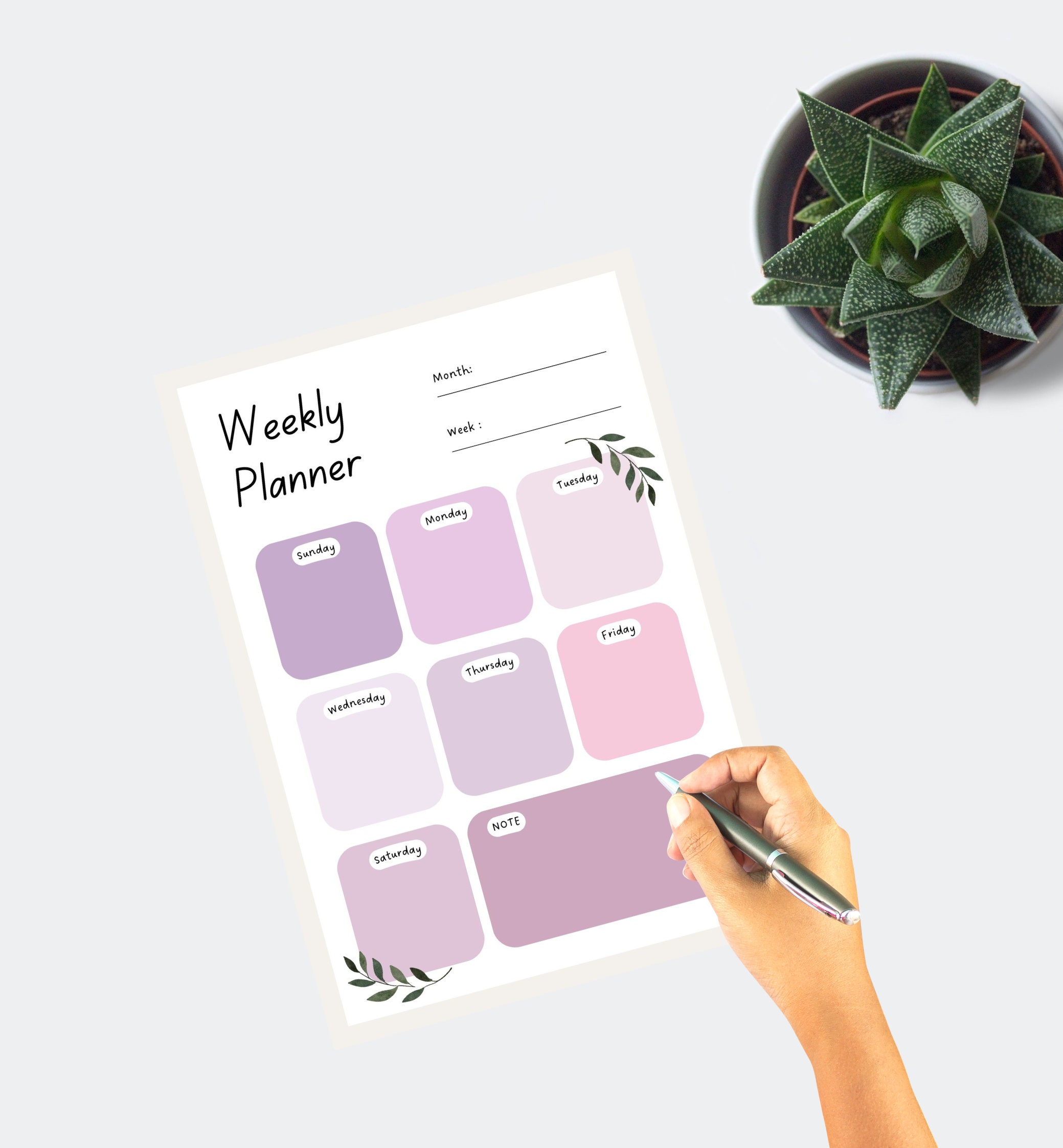 Weekly Planner Printable Daily Planner Instant Download Printable ...