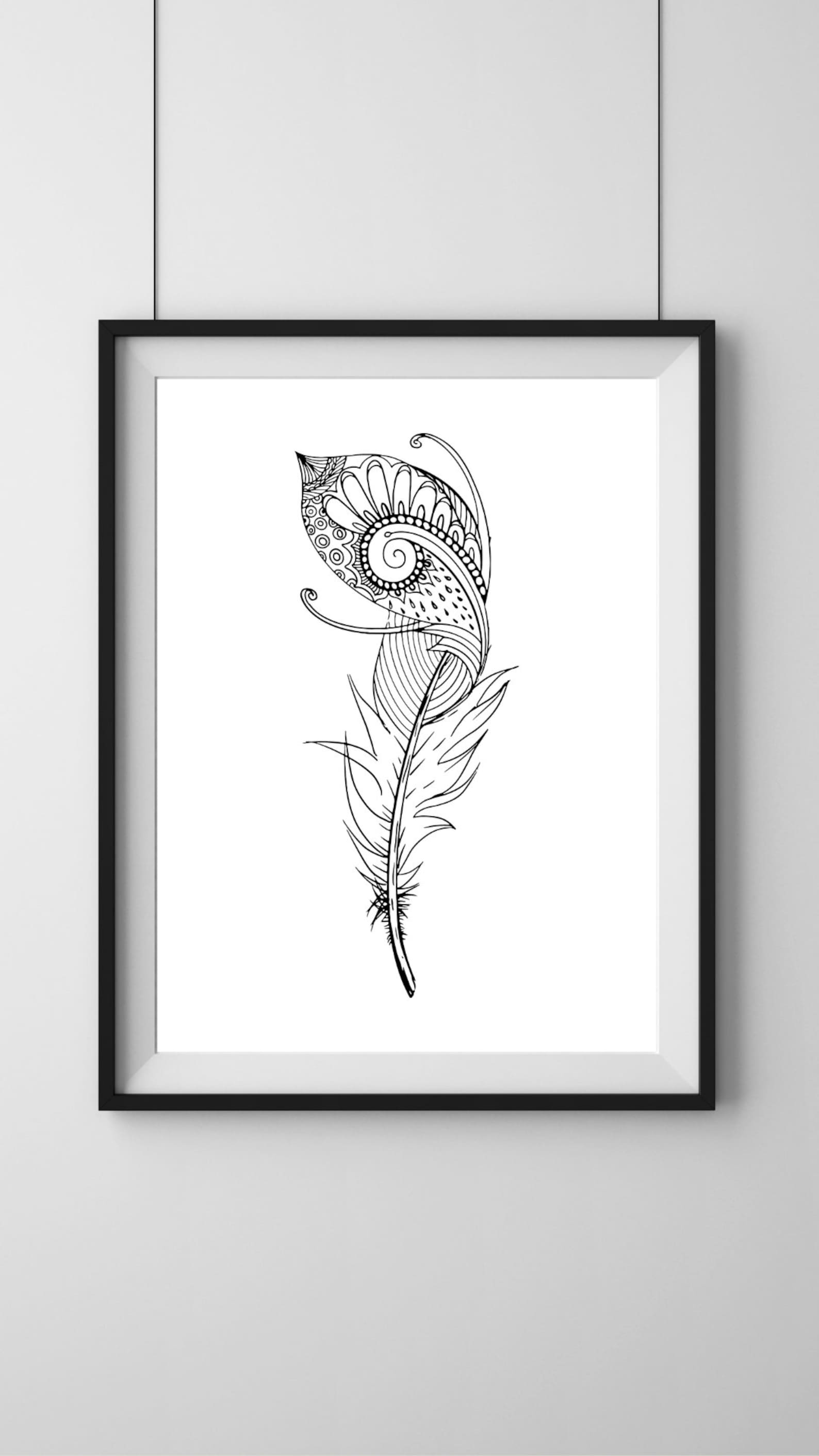 Feathers Wall Art, Classy Living Room, Prints With Feathers, Minimalist ...