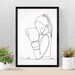 Line Art Woman Boxing Digital Wall Art Boxing Sport Wall Art - Etsy