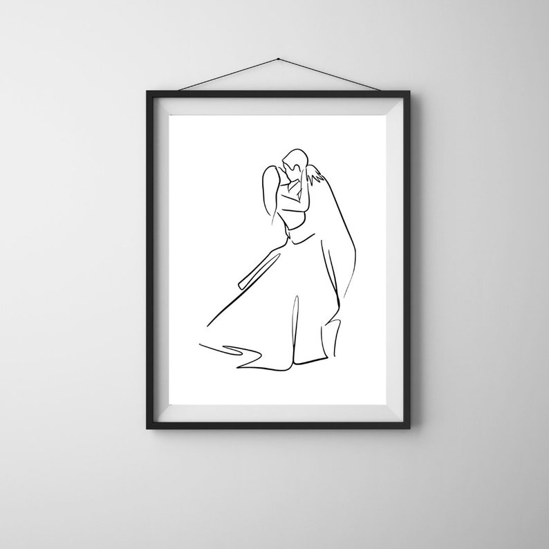 Wedding Wall Art Couple Wall Art Digital Wall Art Set Abstract - Etsy