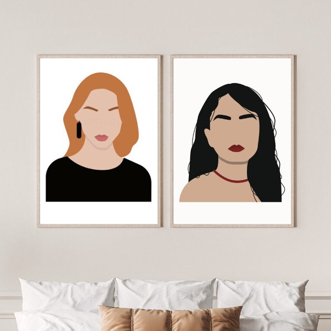 Woman Wall Art Set Minimalist Wall Decor Female Print Poster Picasso ...