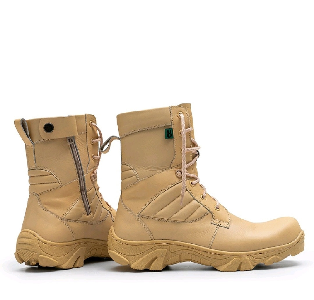 Tan Army Boots For Men