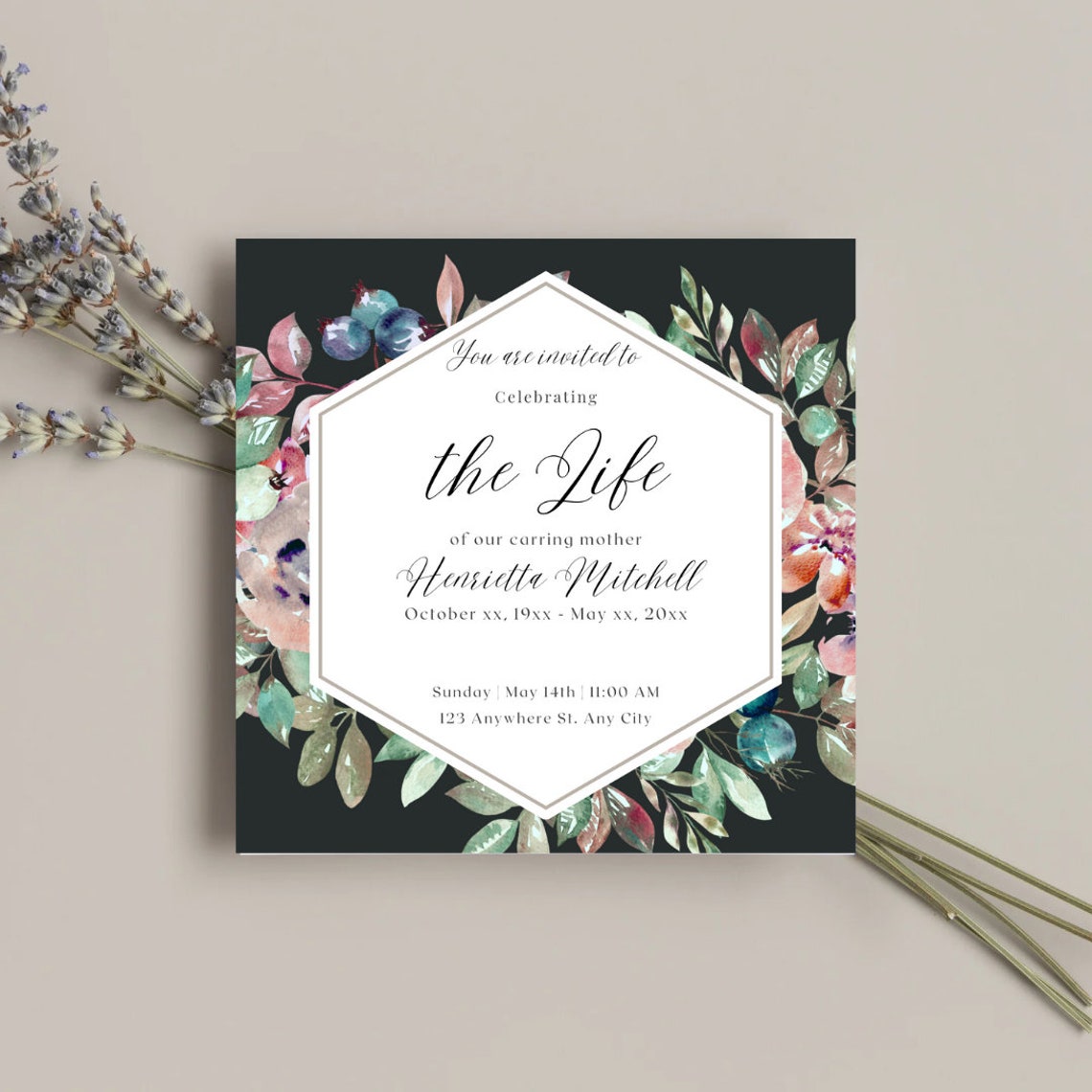 Editable Funeral Invitation Card, Funeral Invitation Card,funeral Order ...